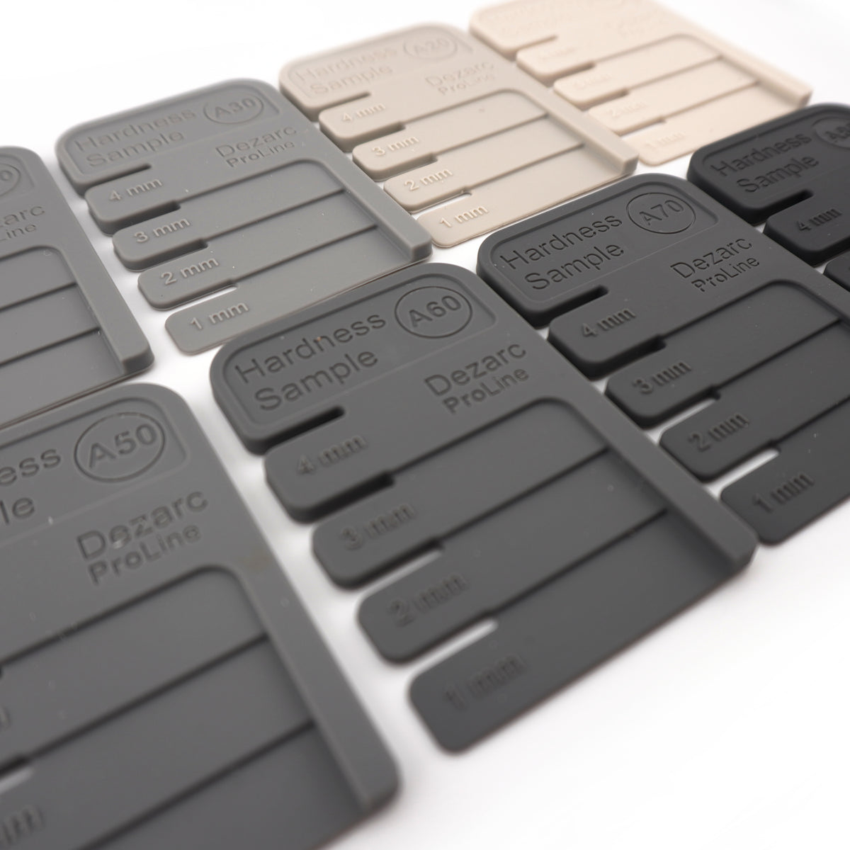 Elastomer Hardness Sample Set - Tactile samples for product developers ...